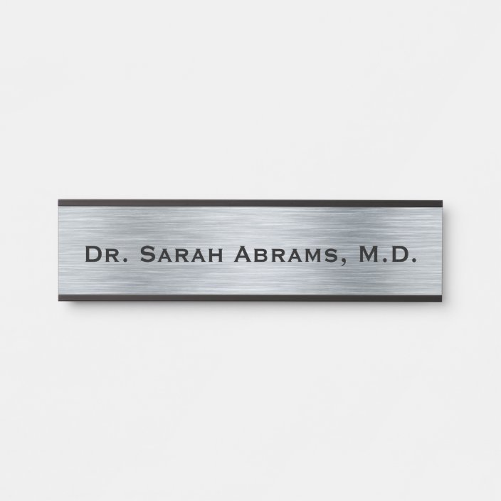 Silver Doctor Doctor's Door Sign Name Plate | Zazzle.com.au