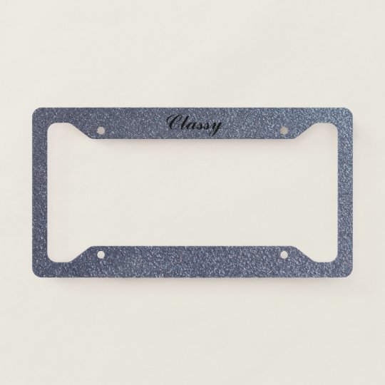 Silver Faux Glitter Classy Licence Plate Frame | Zazzle.com.au