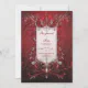 Silver Filigree Deep Red Baroque Wedding Invitation | Zazzle