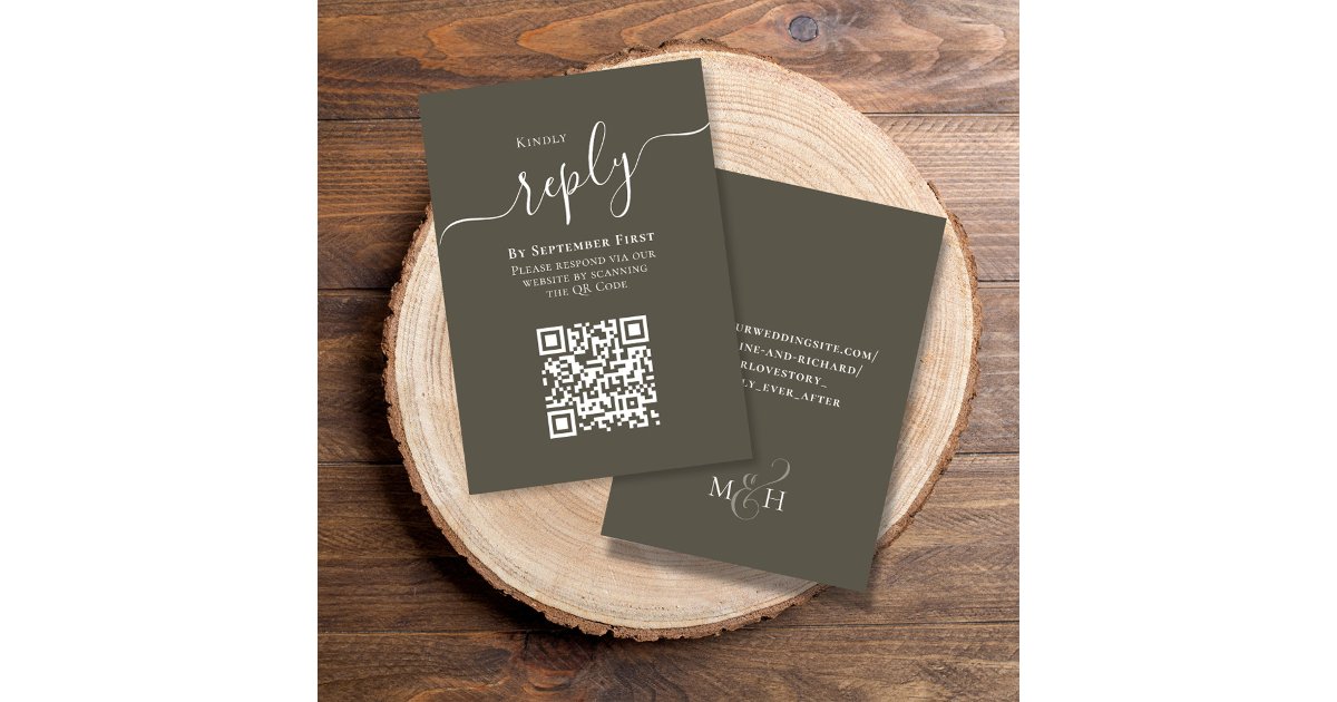Simple Budget QR Code RSVP Wedding | Zazzle
