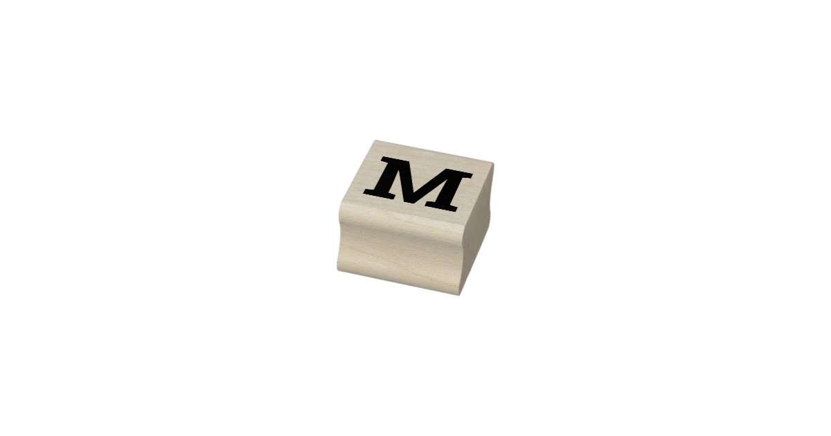 Simple Choose Letter of the Alphabet Rubber Stamp | Zazzle