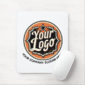 Simple Custom Logo and Text Business Mouse Pad | Zazzle