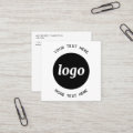 Simple Logo and Text QR Code Square Business Card | Zazzle
