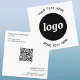 Simple Logo and Text QR Code Square Business Card | Zazzle