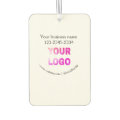 simple minimal add your logo/design here text pos car air freshener ...