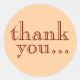 Simple Minimalist Thank You Business Customer Classic Round Sticker ...