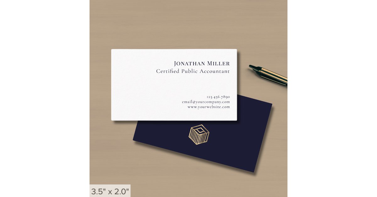 Simple Modern CPA Business Card | Zazzle