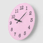Simple Pink Polka Dot Wall Clock | Zazzle
