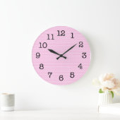 Simple Pink Polka Dot Wall Clock | Zazzle
