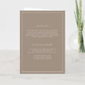 Simple Typography Taupe Formal Wedding Program | Zazzle
