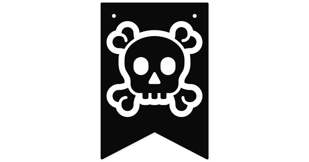 Simply Symbols / Icons - SKULL & BONES + ideas Bunting | Zazzle