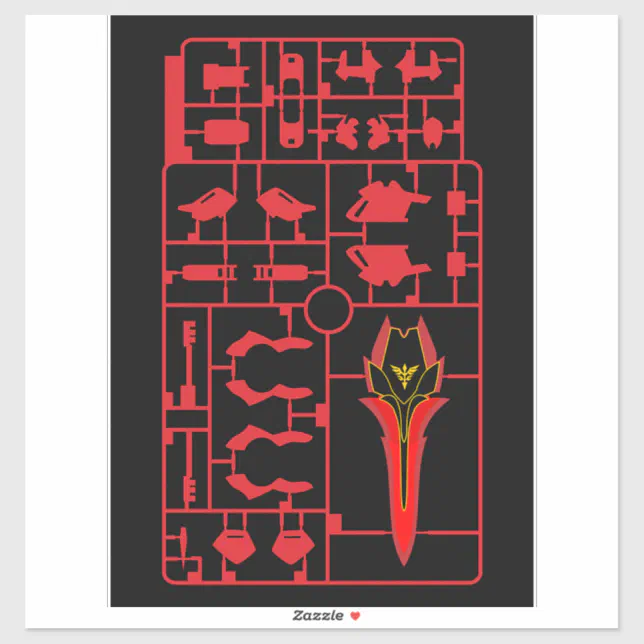 sinanju gundam gunpla plamo model runner kit char | Zazzle