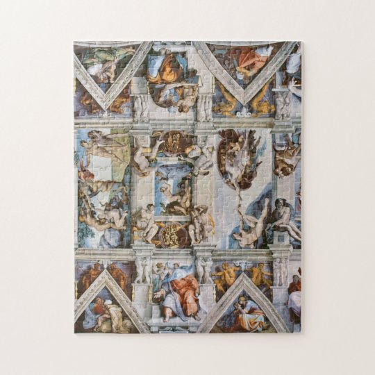 Sistine Chapel Ceiling Michelangelo Jigsaw Puzzle | Zazzle.com.au