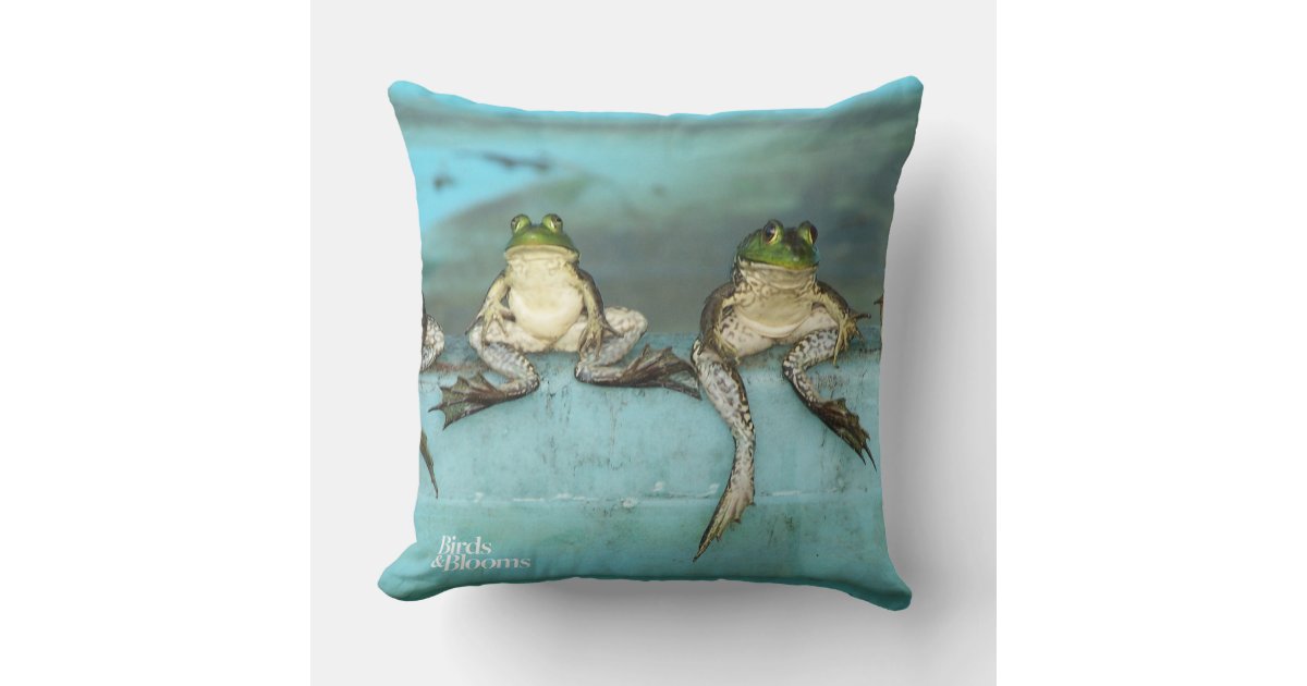Sitting Frogs Cushion | Zazzle