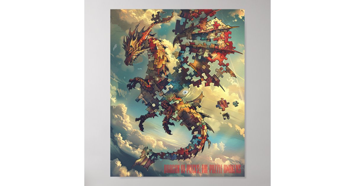 Skybound Puzzle Dragon Poster | Zazzle