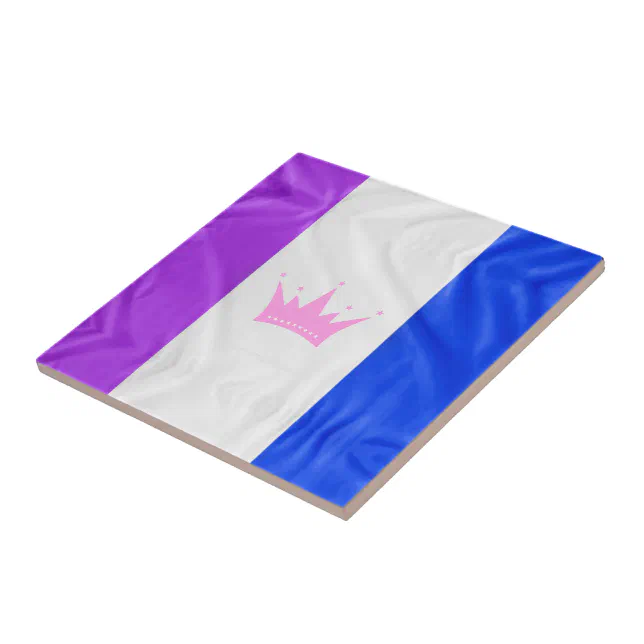 SlipperyJoe's drag culture pride flag purple spiri Ceramic Tile | Zazzle