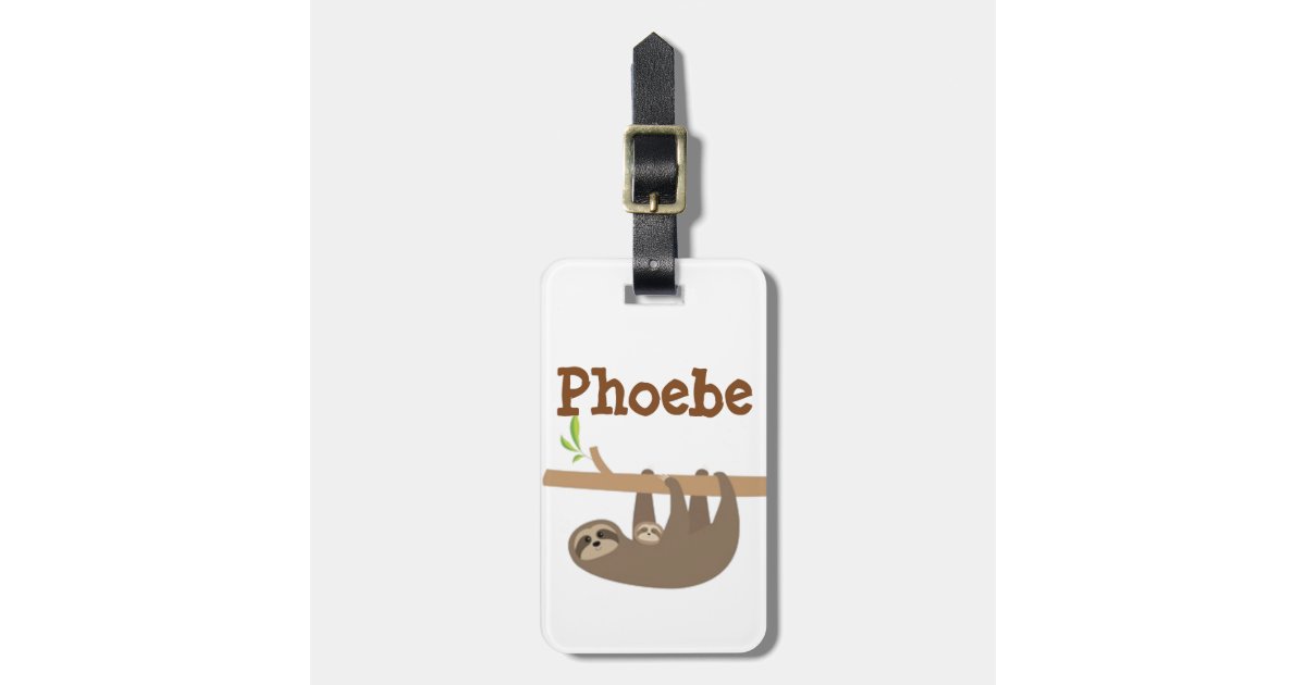 Sloth Personnalised Luggage Tag | Zazzle