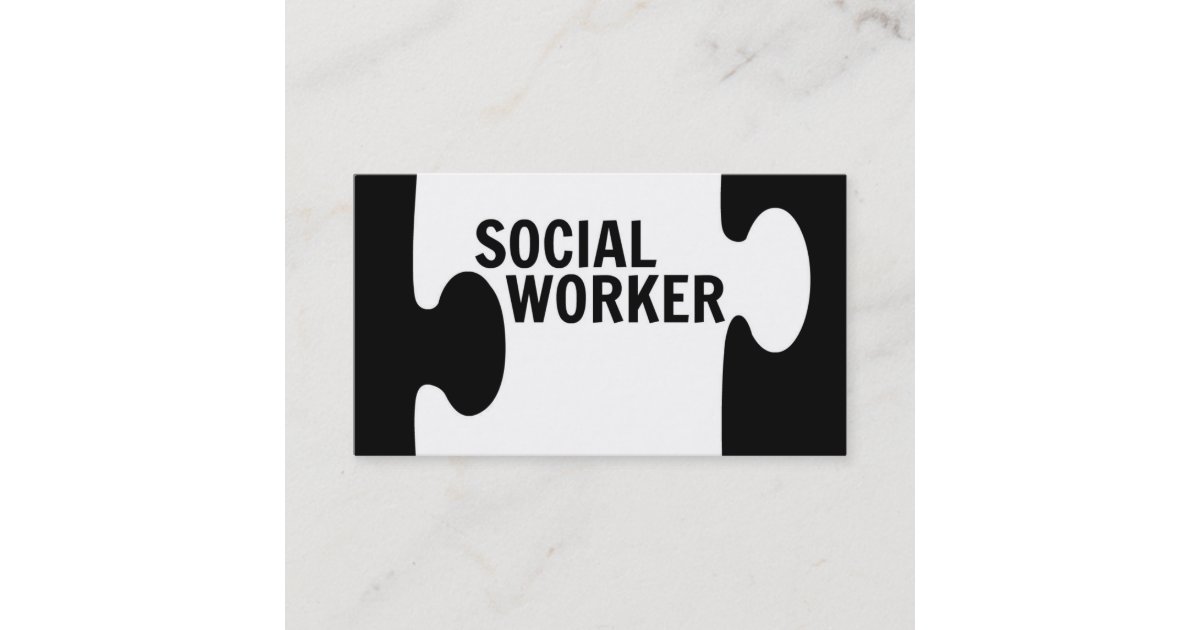 Social Worker Puzzle Piece Business Card | Zazzle