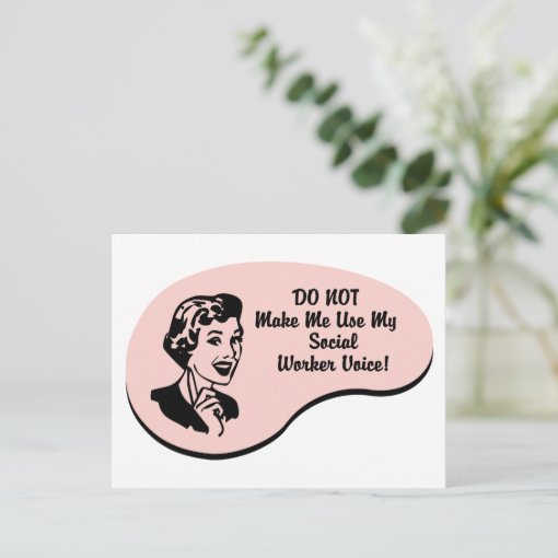 Social Worker Voice Postcard | Zazzle