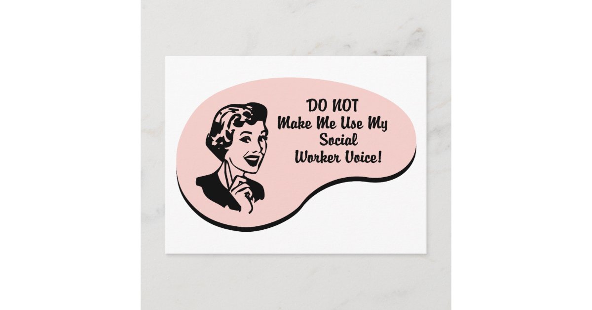 Social Worker Voice Postcard | Zazzle