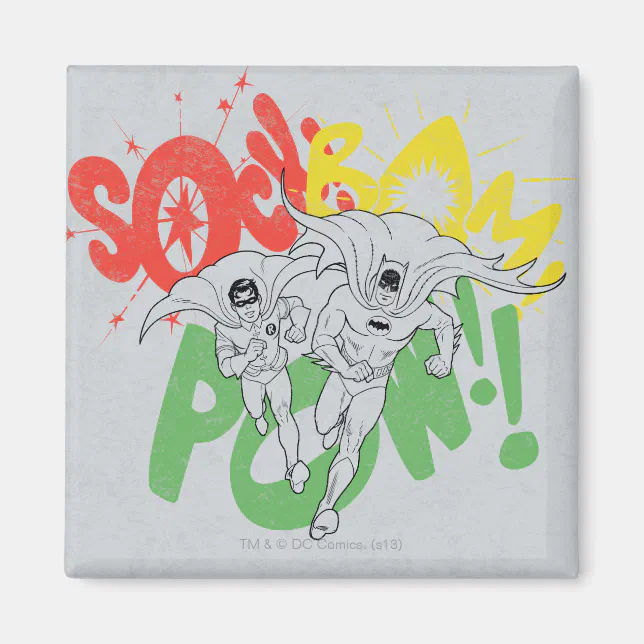 SOCK BAM POW Batman and Robin Magnet | Zazzle