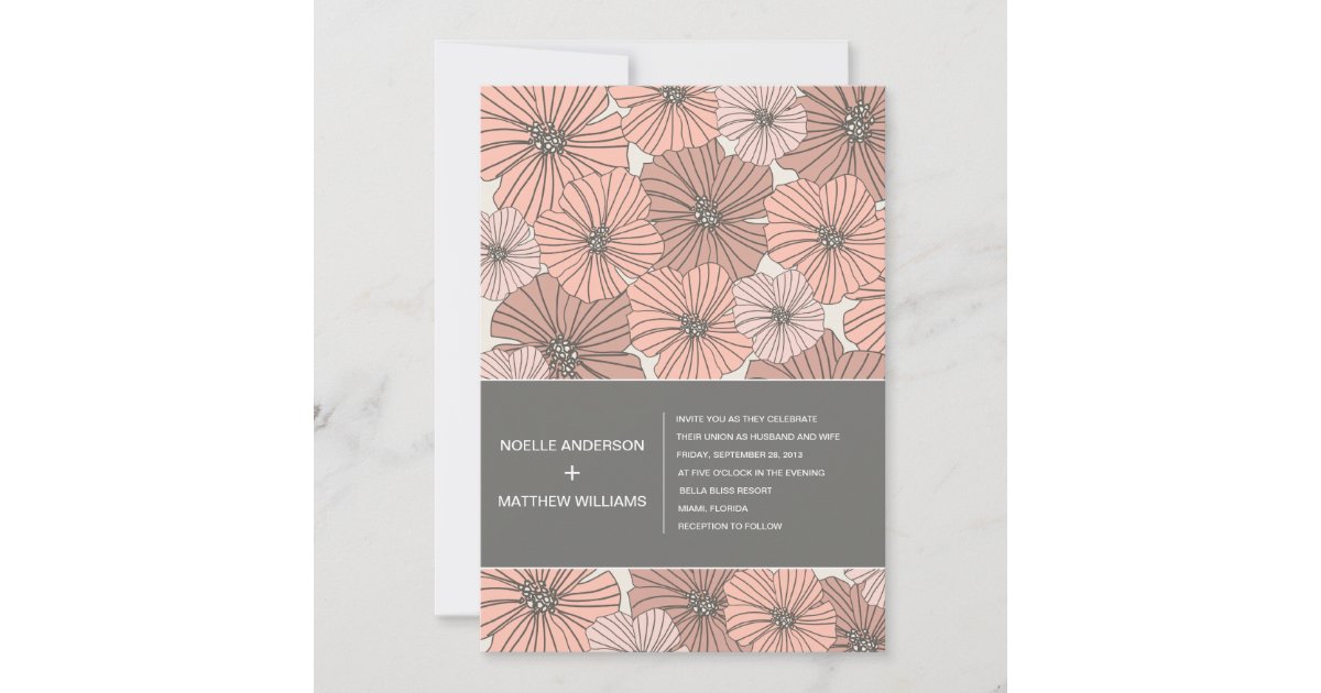 SOFT CHIC | WEDDING INVITATION | Zazzle
