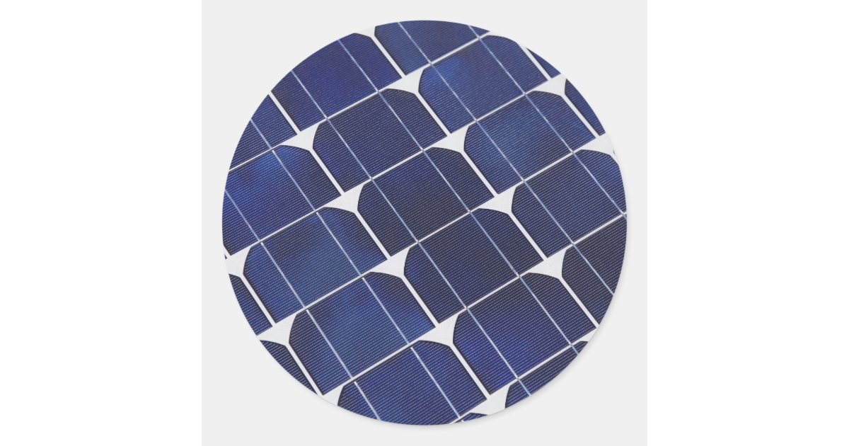 Solar Panel Classic Round Sticker | Zazzle
