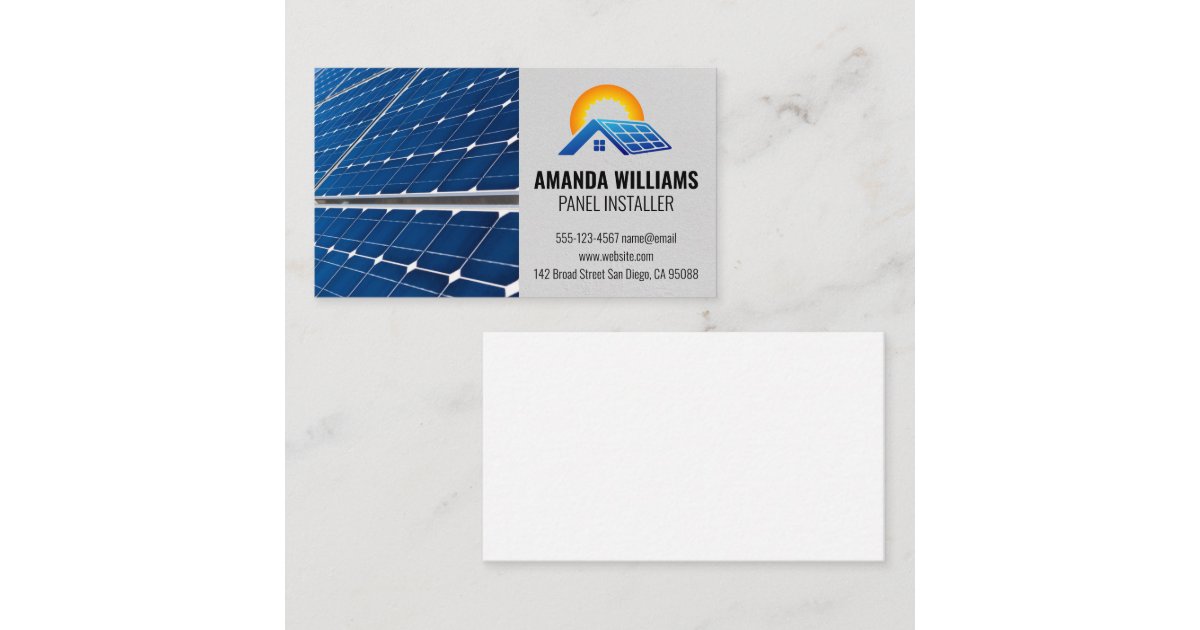 Solar Panels | Roof Solar Energy Business Card | Zazzle