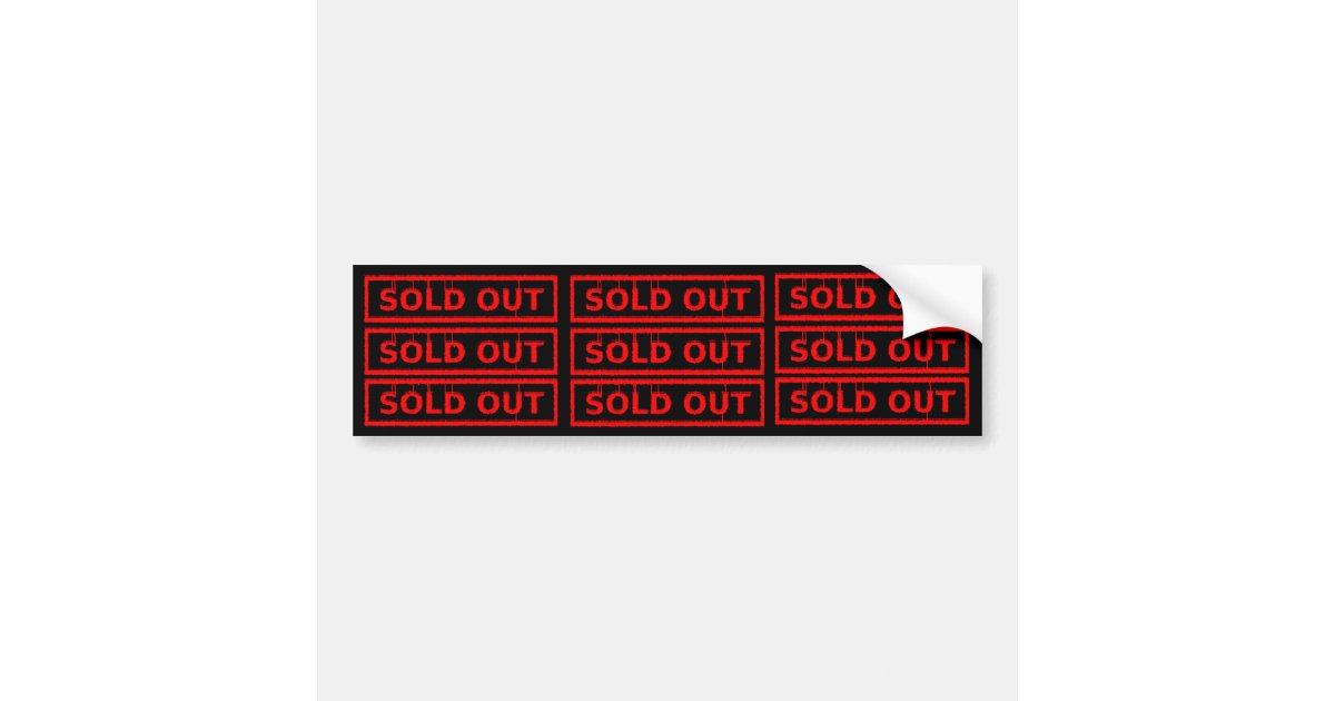 Sold Out sticker kit | Zazzle