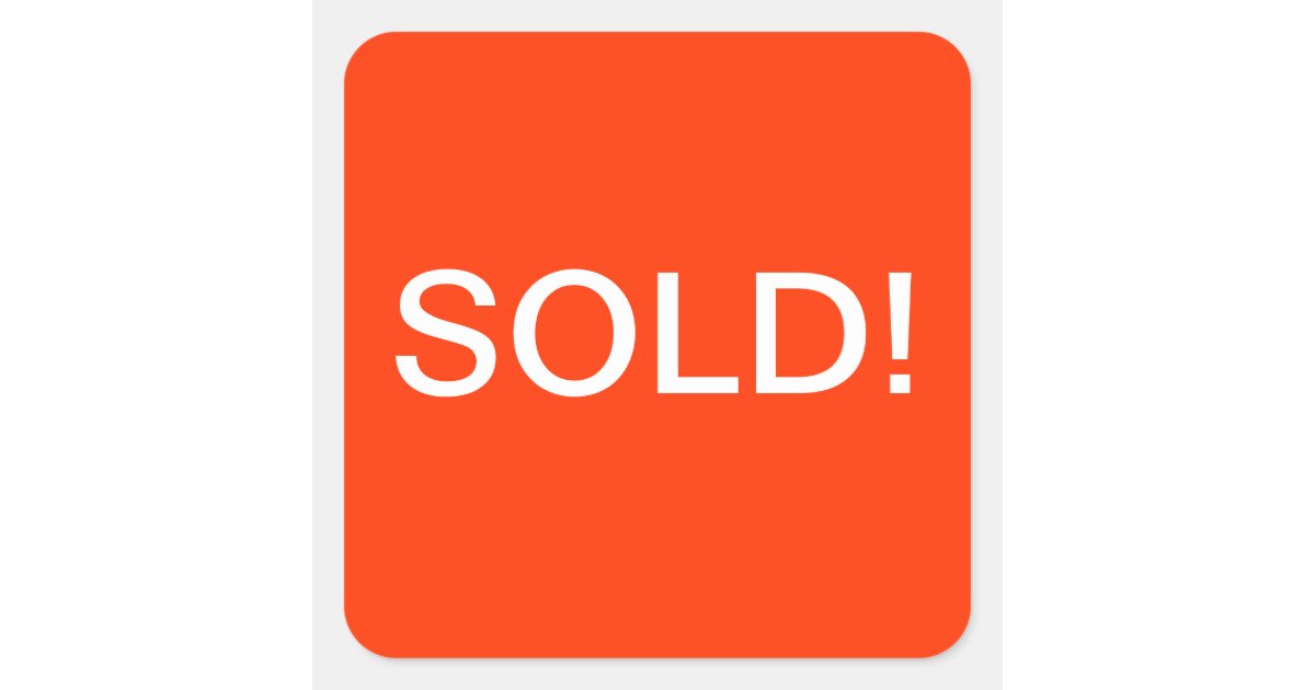 Sold Sticker | Zazzle