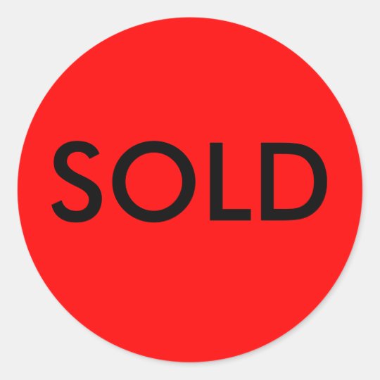 SOLD Sticker | Zazzle.com.au
