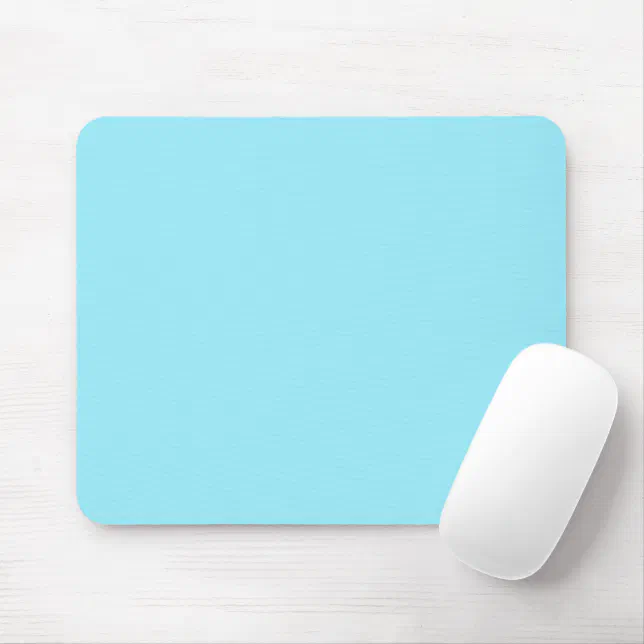 Solid colour light soft aqua blue mouse pad | Zazzle