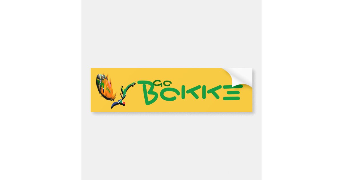 South African rugby supporters "Go Bokke" stickers | Zazzle