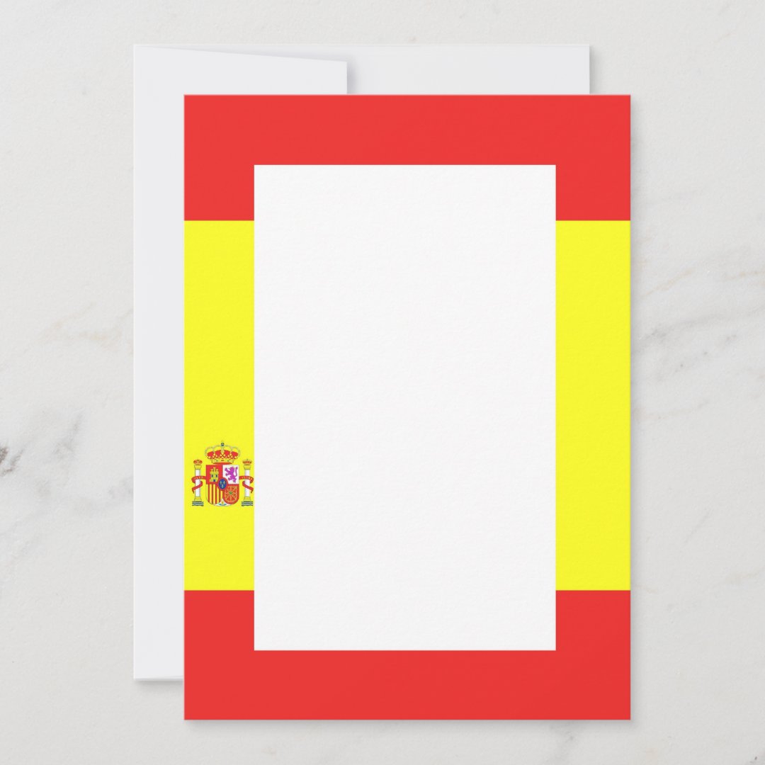 Spanish Flag Border Invitation | Zazzle