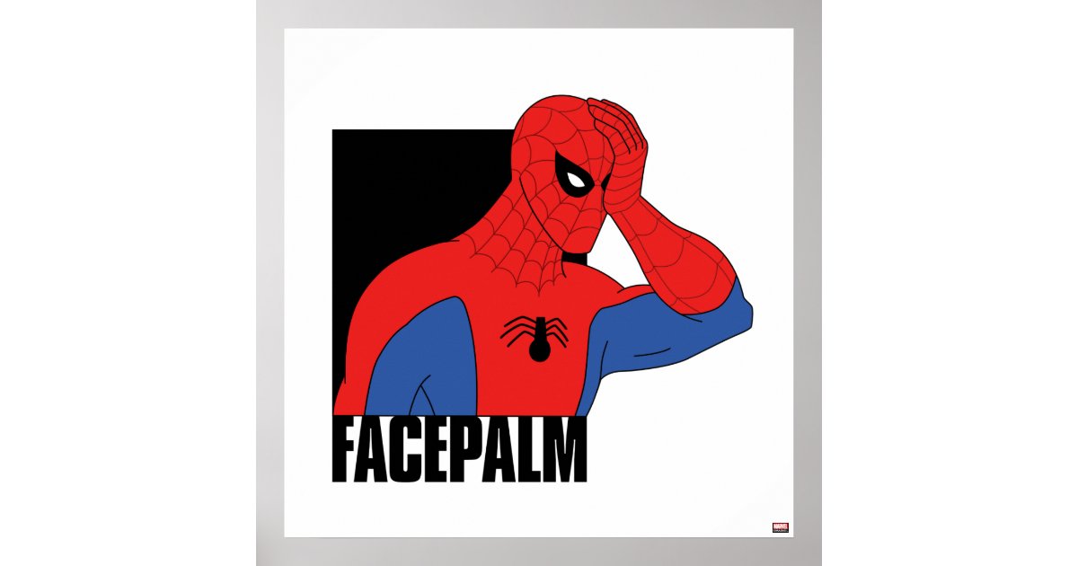 Spider-Man Facepalm Meme Graphic Poster | Zazzle