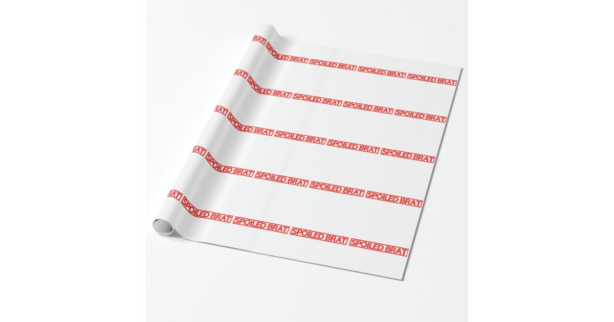Spoiled Brat Stamp Wrapping Paper | Zazzle