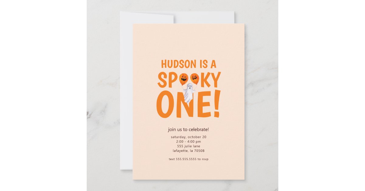 Spooky One Halloween First Birthday Invitation | Zazzle
