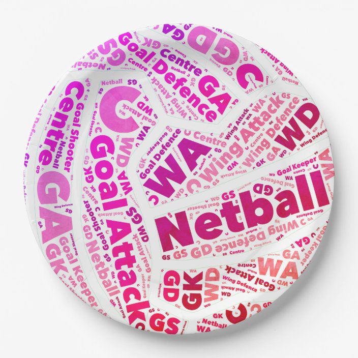 Sport Themed Netball Paper Plate | Zazzle.com.au