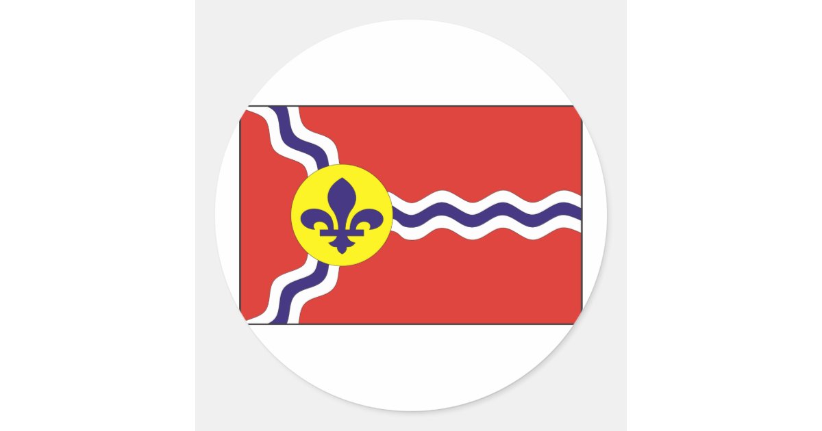 St Louis Flag Classic Round Sticker | Zazzle
