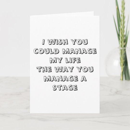 Stage Manager Thank You Card | Zazzle.com.au
