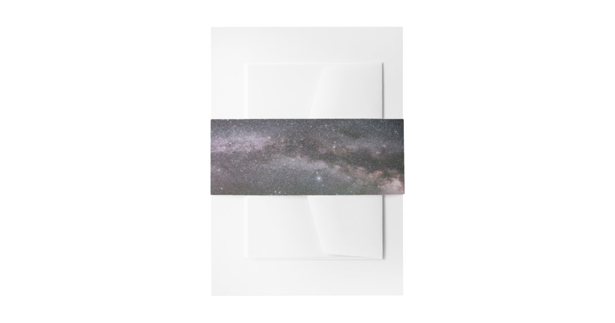 Starry Night Sky Invitation Belly Band | Zazzle
