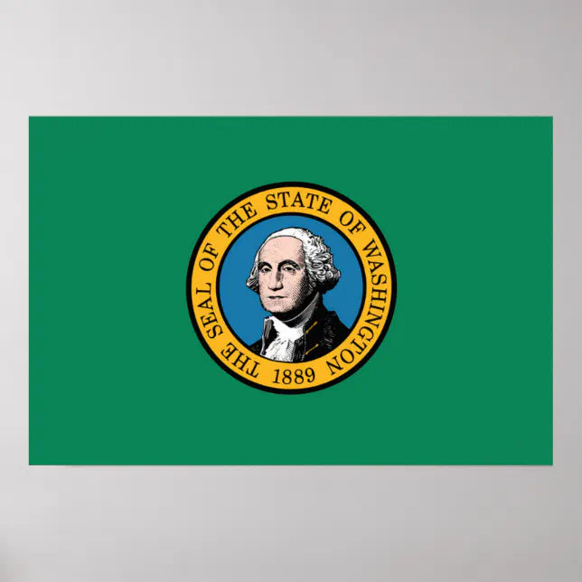 State Flag of Washington, USA Poster | Zazzle