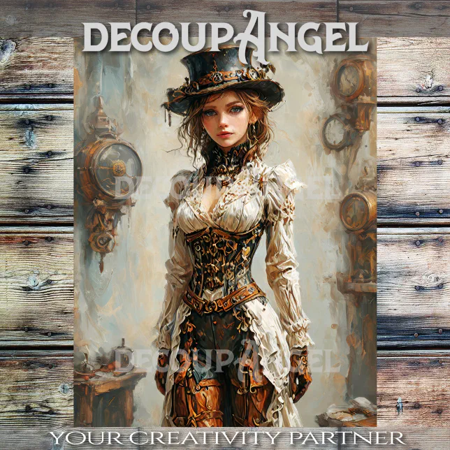 Steampunk Charm #3 Decoupage - Tissue Paper | Zazzle