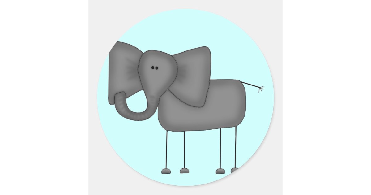 how to draw a stick figure elephant