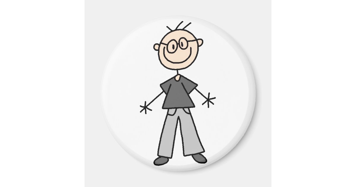 Stick Figure Grandpa Magnet | Zazzle