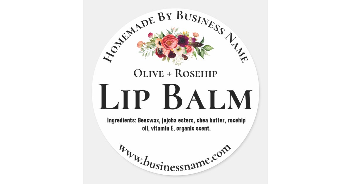 Sticker Label For Homemade Lip Balm Zazzle Sticker Label For Homemade Lip Balm Zazzle
