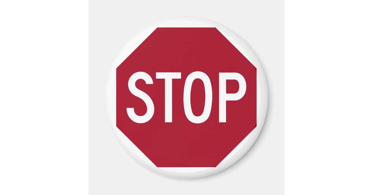 Stop Sign Magnet | Zazzle