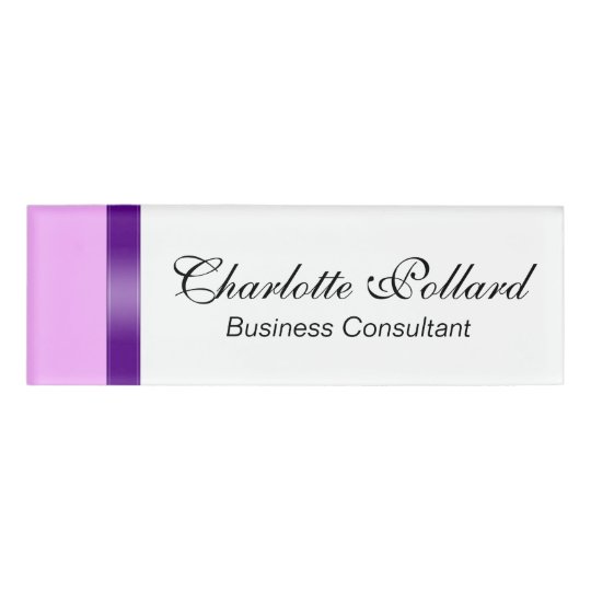 STRIPES gradients - purple violet + your idea Name Tag | Zazzle.com.au