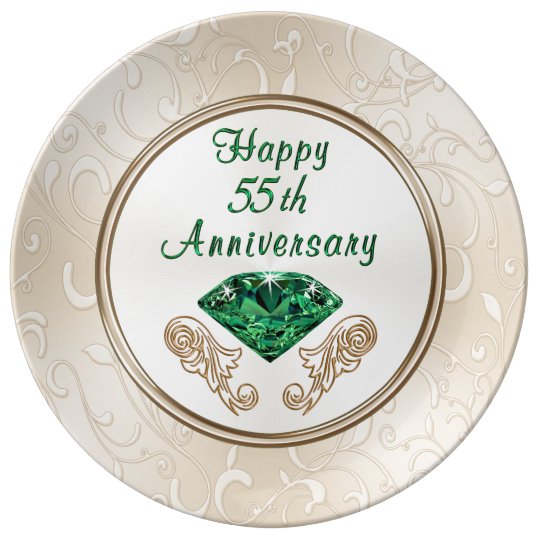 Stunning Happy 55th Anniversary Gifts Plate Zazzle au stunning-happy-55th-anniversary-gifts-plate-zazzle-au