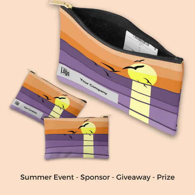 Summer Event Prize Reward Gift Motto Company Logo Accessory Pouch | Zazzle
